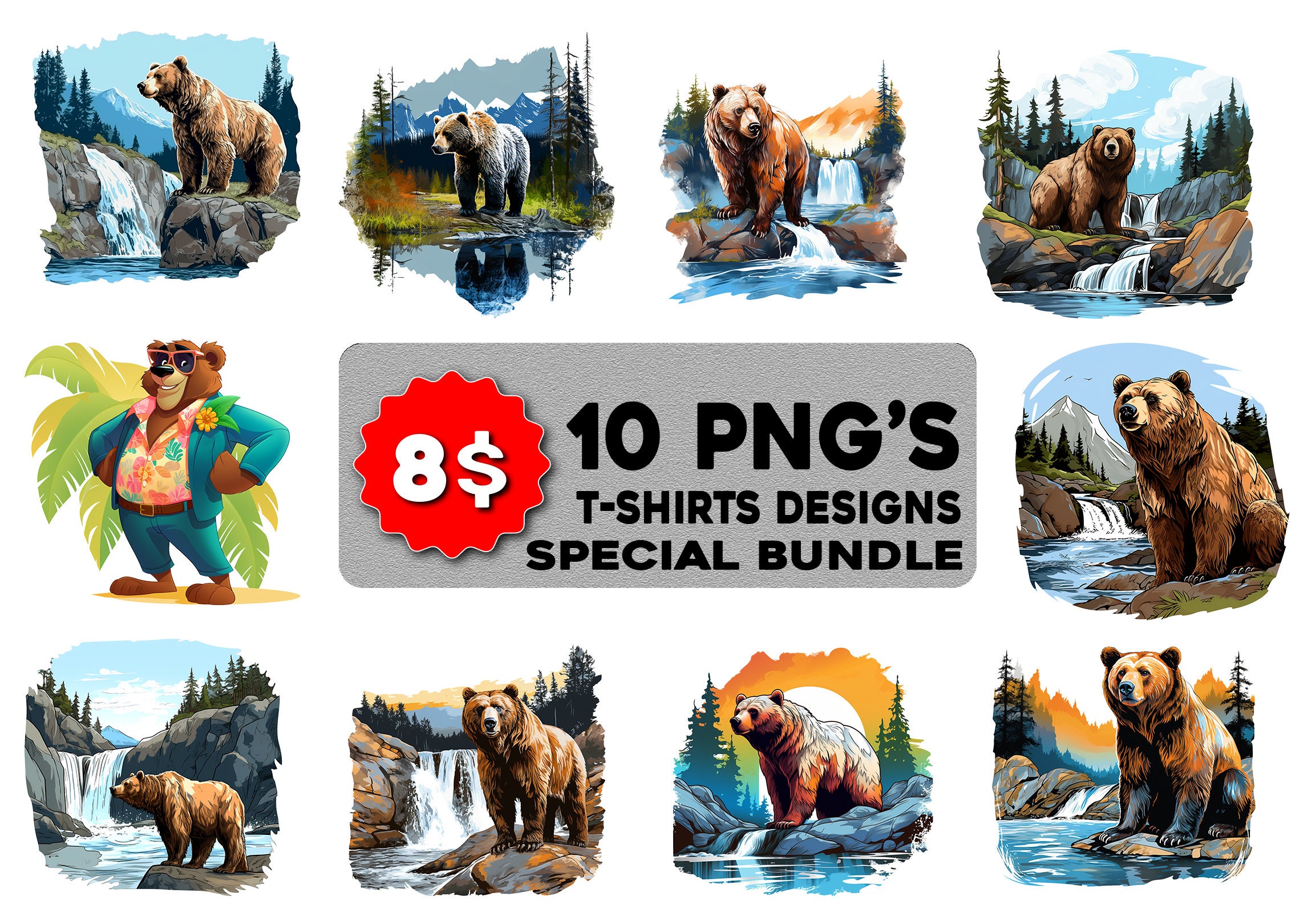 Bear Sublimation Bear Bundle Png Awesome Papa Bear Lover mountain ...