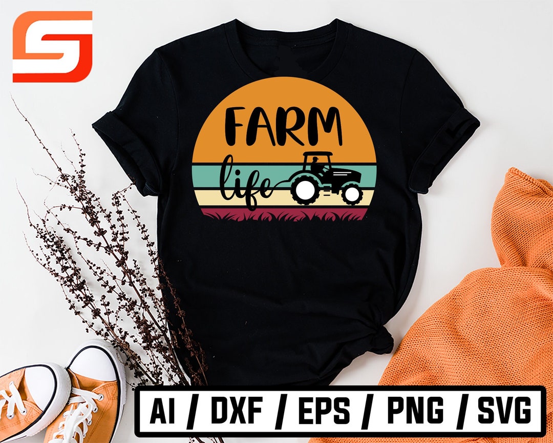 Farming Retro Svg Files, Farm Shirt Design - Etsy