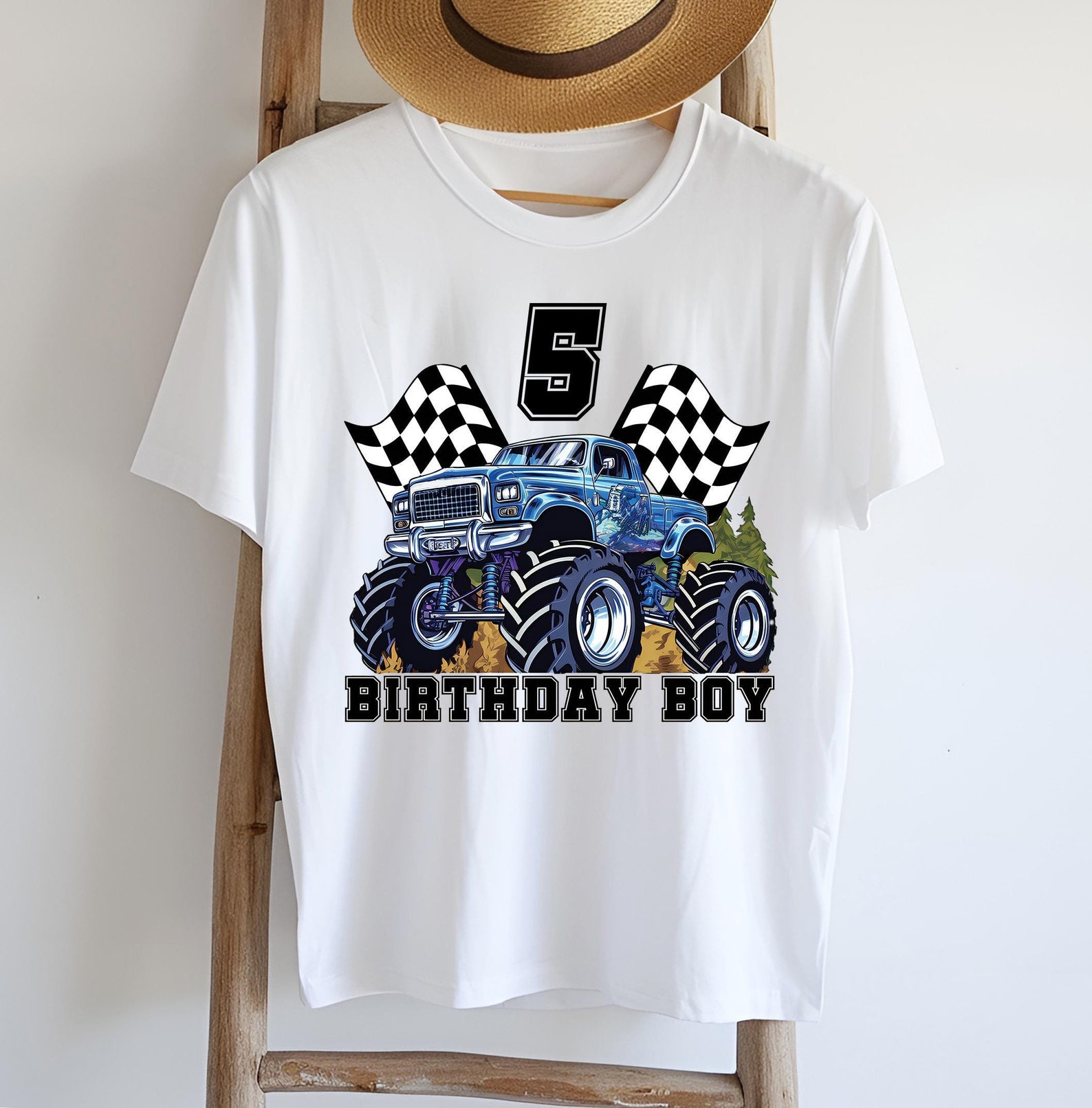 Editable Name and Age Monster Truck Birthday | Personalized Monster ...