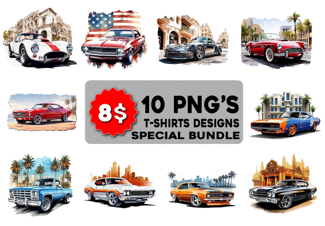 Sports Car Designs, Racing Car Bundle Png, Classic Car Bundle Png ...