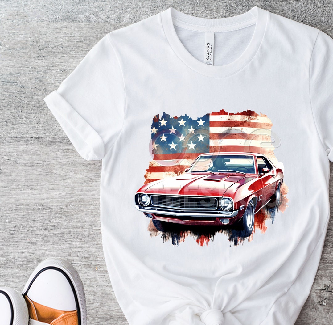 Sports Car Png, Racing Car Sublimation, Sports Car With American Flag ...