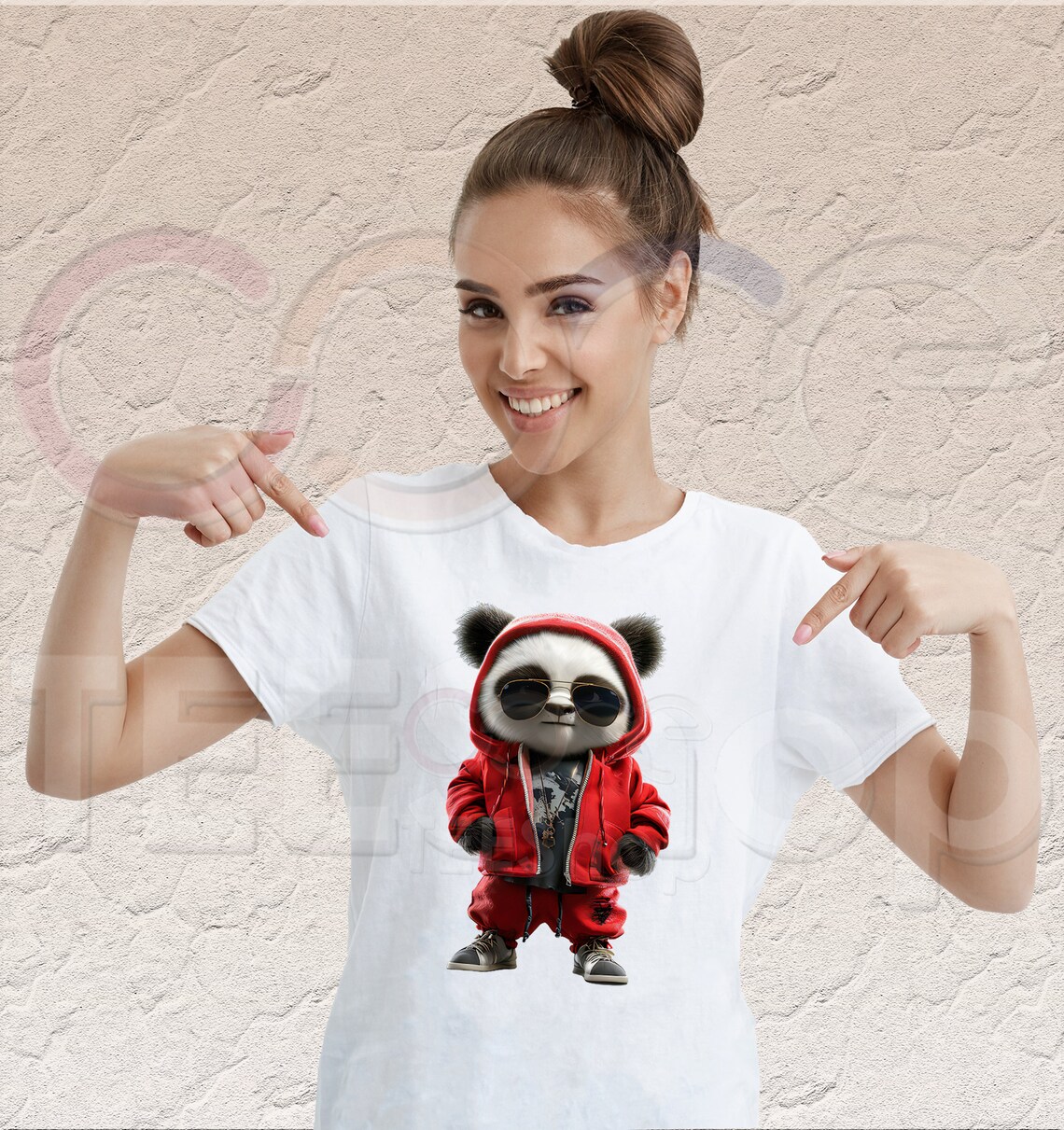 Cute Panda Png Sublimation - Panda Bear Shirt Design - Panda Wearing ...