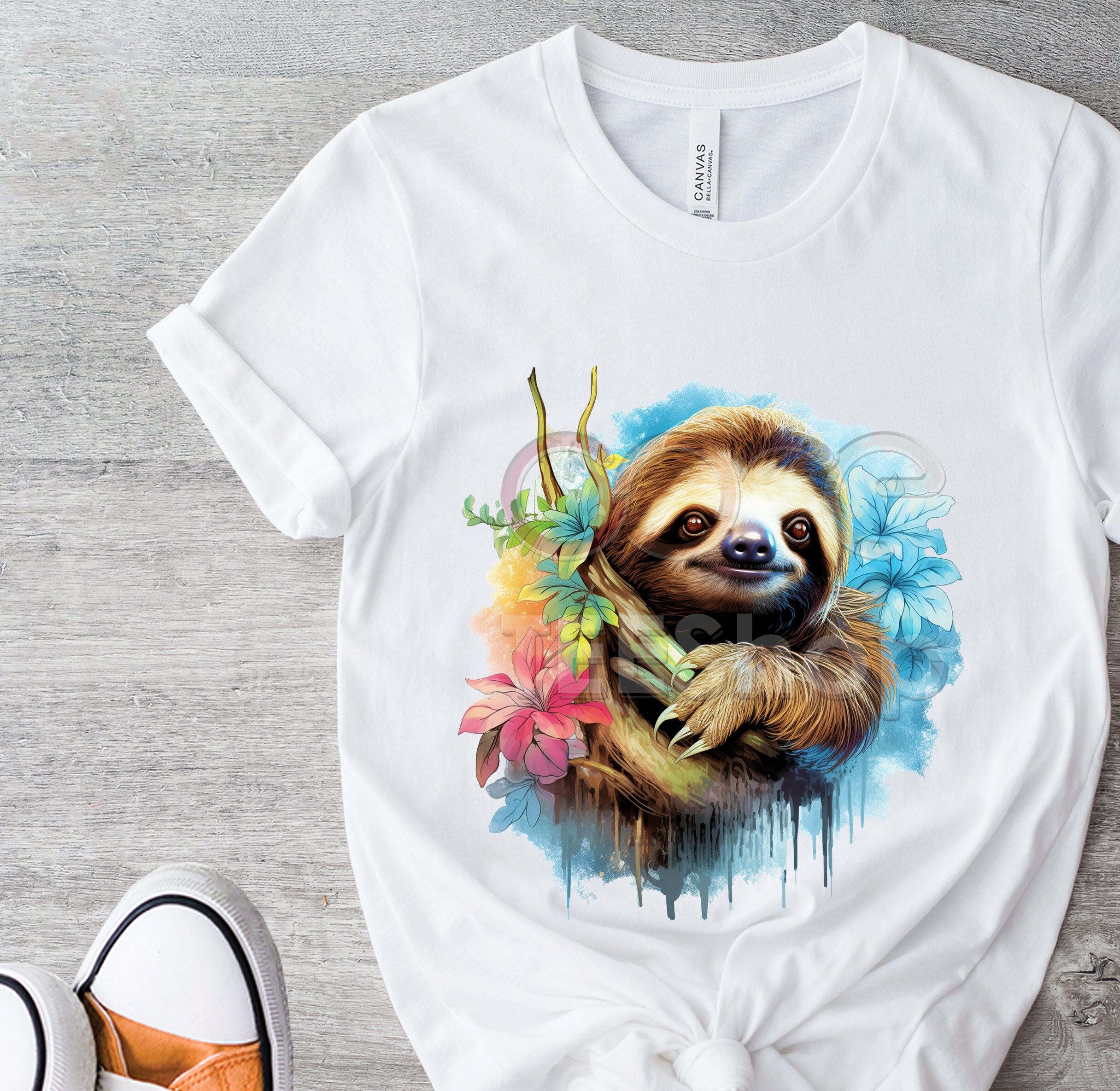 Sloth Png, Sloth Sublimation, Sleeping Sloth Shirt Design, Just a Girl ...