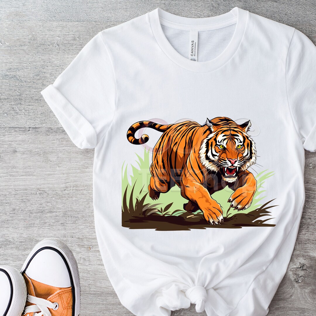 Tiger Sublimation, Tiger Shirt Png,running Tiger Png - Etsy