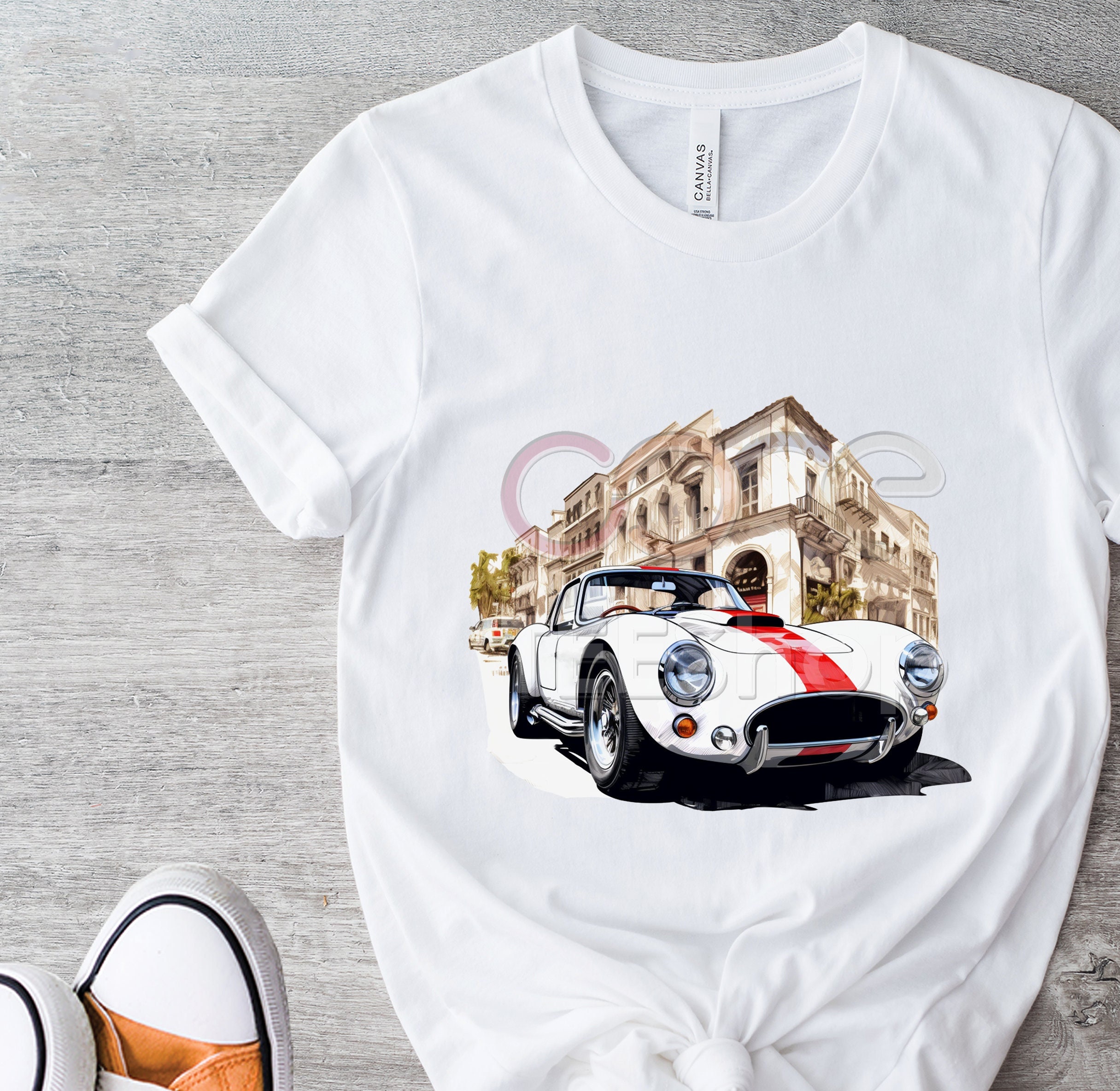 White Classic Car Png, Vintage Car Sublimation, Sports Car in the City ...