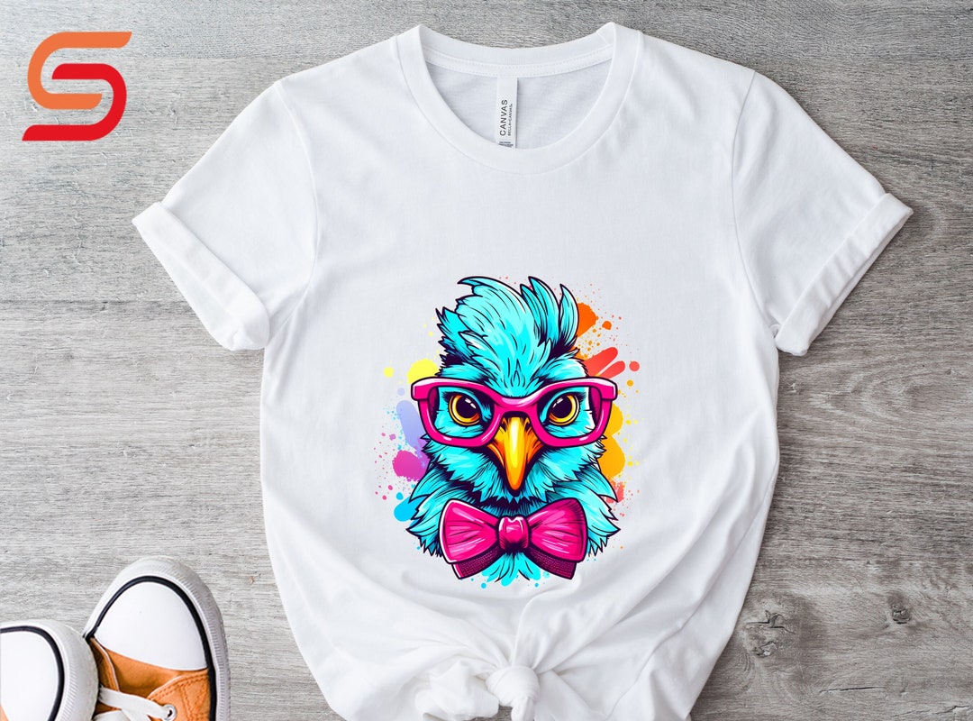 Nerd Chicken Png Chicken Sublimation Design Colorfull Chicken Funny ...