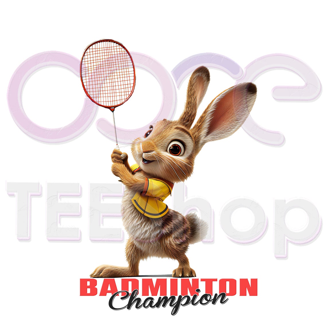 Rabbit Png, Rabbit Sublimation, Racket Scientist Png, Badminton Shirt ...
