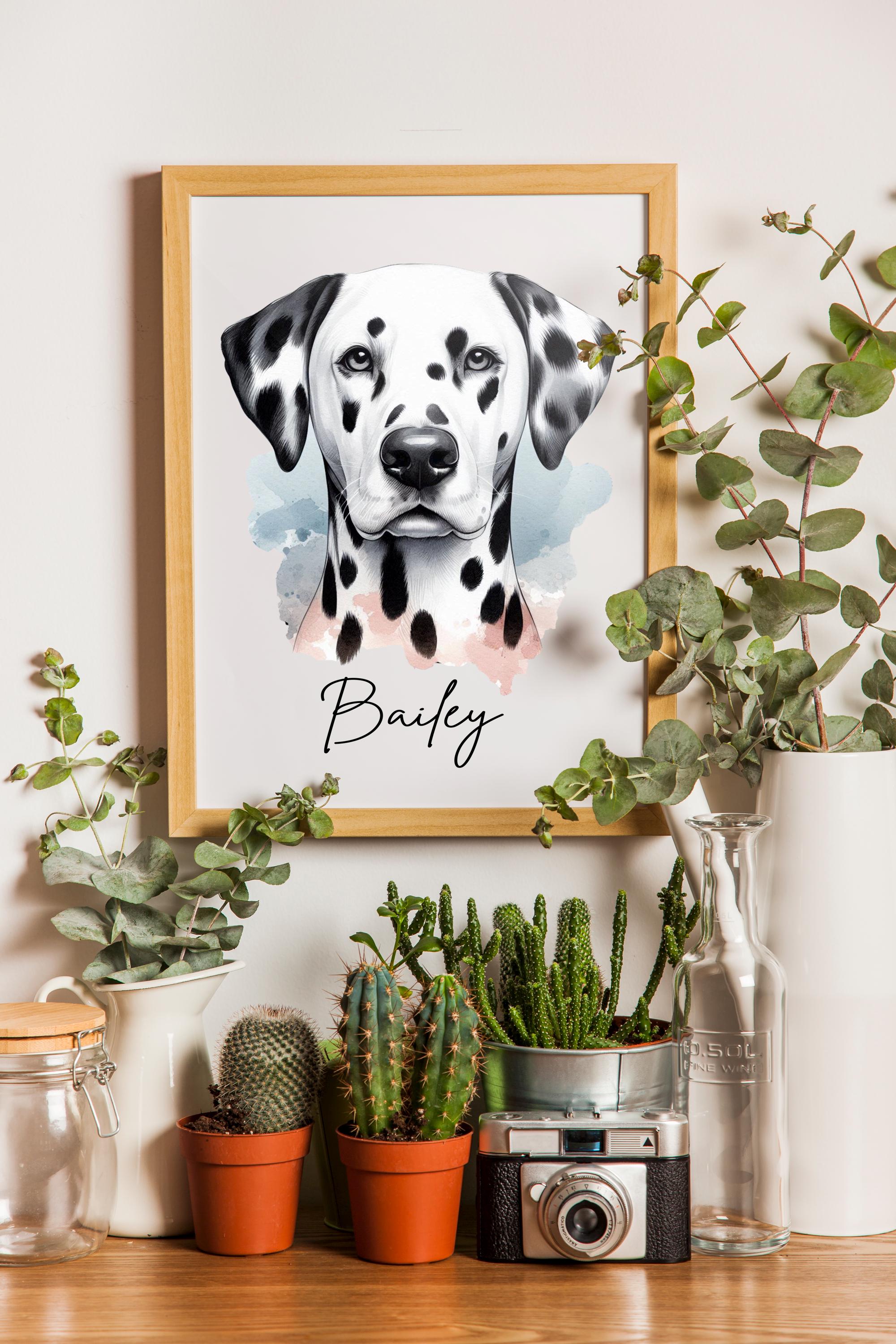 Dog Breeds Watercolor PNG | Dog Breed Portraits | Pet Dog Wall Art ...