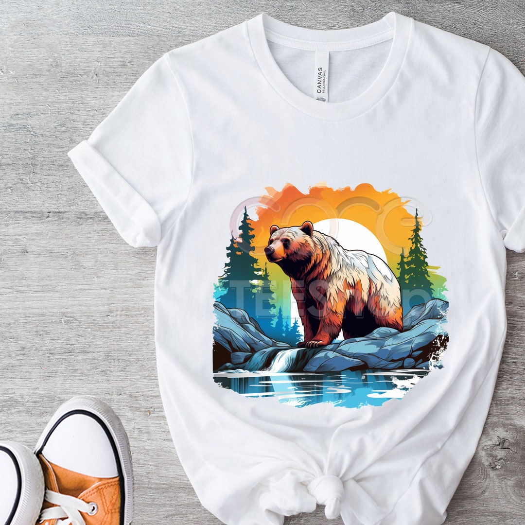 Bear Sublimation, Panda Bear Png, Bear in the Sunset Png - Etsy