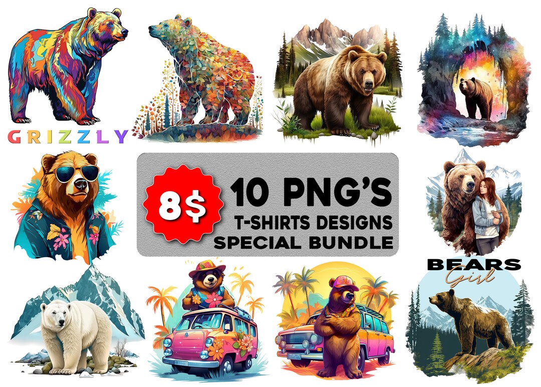Polar Bear Sublimation Bear Bundle Png Awesome Papa Bear Lover mountain ...