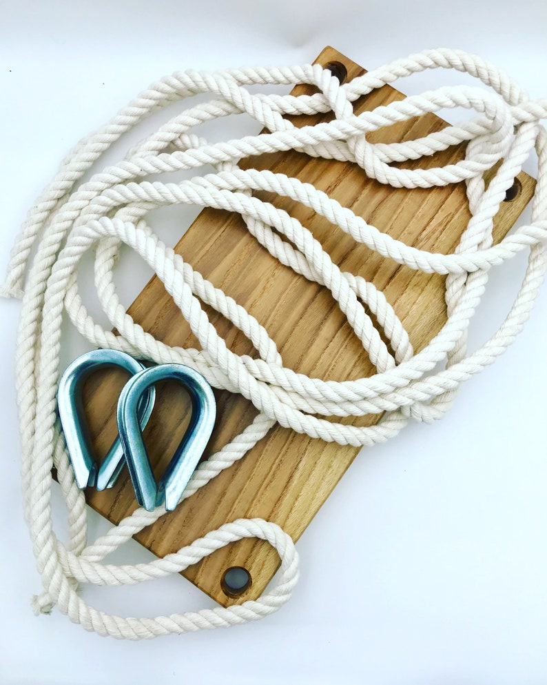 Double Boho Wooden Swing - Etsy