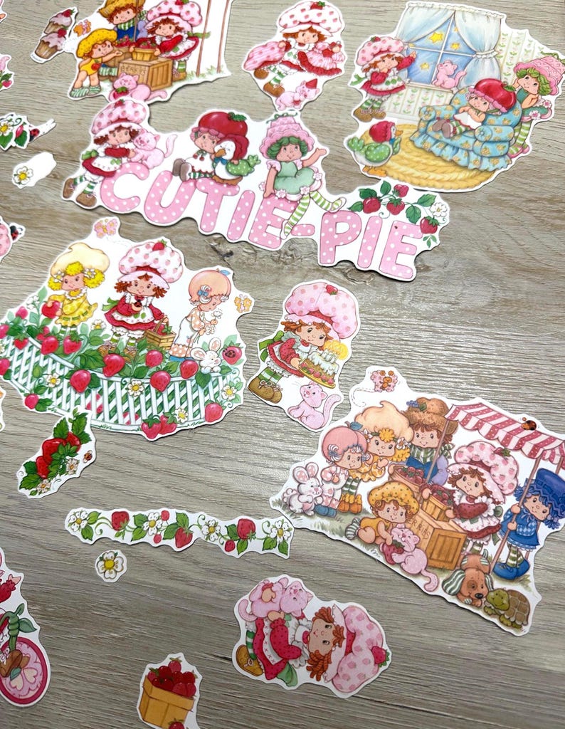 Strawberry Shortcake (licensed) Matte Sticker Decals - 42 Pc Assorted ...
