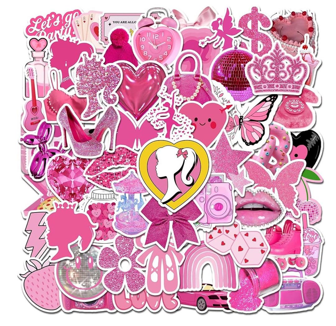 Barbie Matte Sticker Decals - 70 Pc Assorted Pack - Etsy