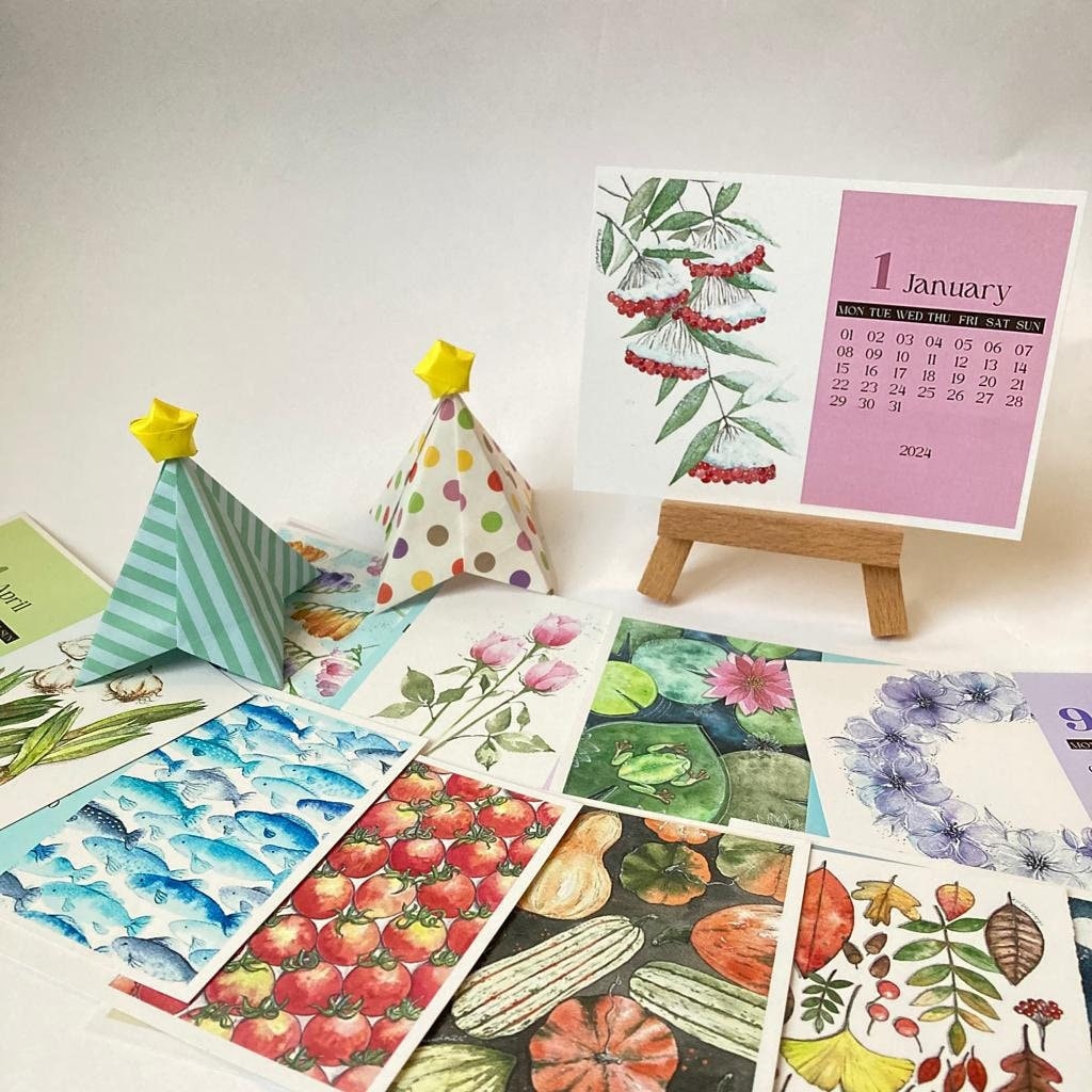 Monthly and Yearly Printable Calendar - Etsy