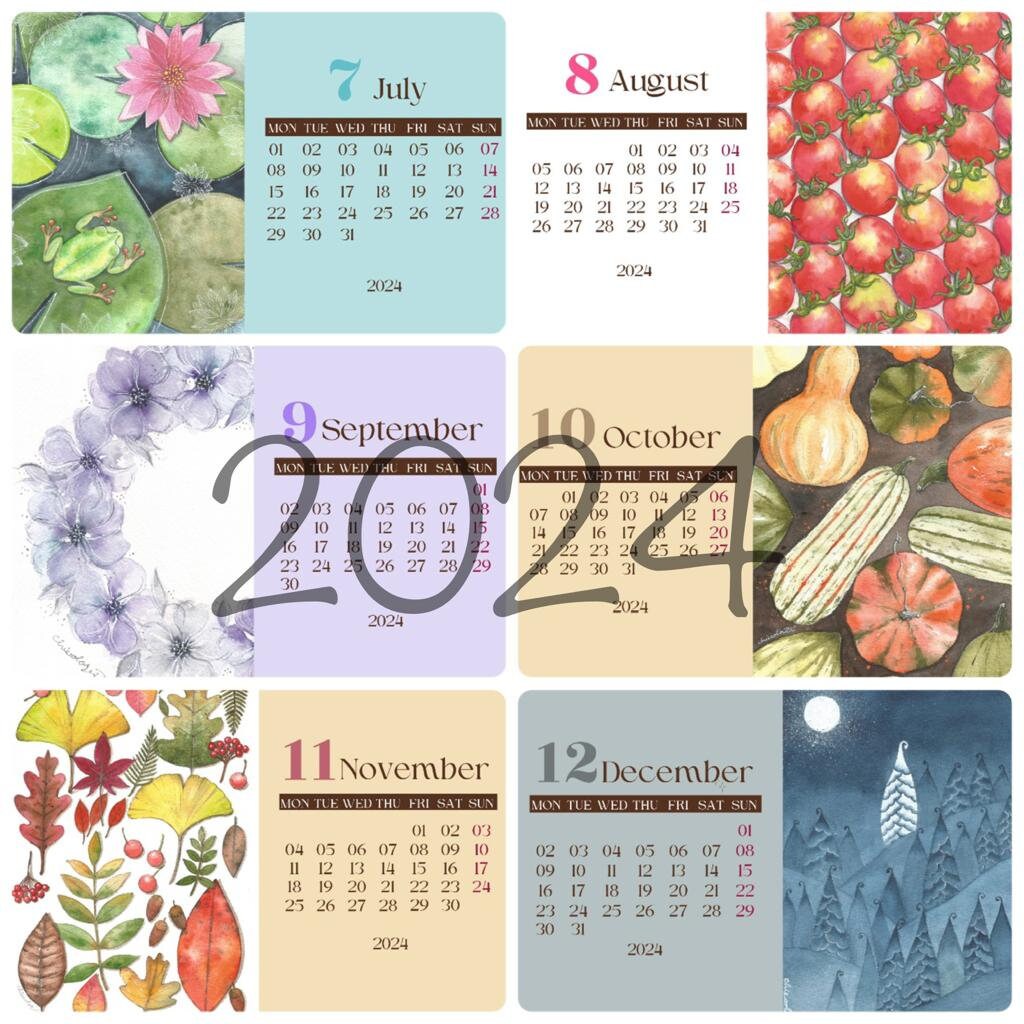 Monthly and Yearly Printable Calendar - Etsy