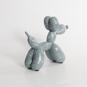 Grey Marble Balloon Dog Statue Sculpture Pop Art Home Decor Ornament ...