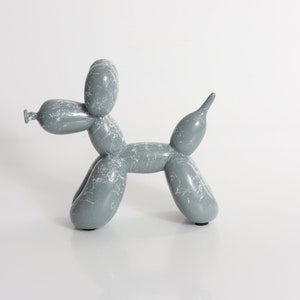 Grey Marble Balloon Dog Statue Sculpture Pop Art Home Decor Ornament ...