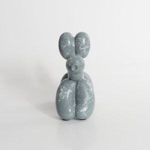 Grey Marble Balloon Dog Statue Sculpture Pop Art Home Decor Ornament ...