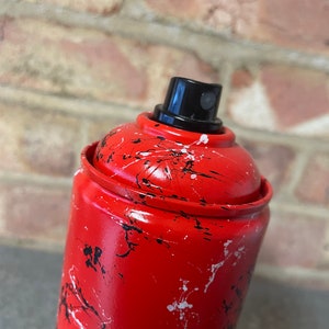 Red Marble / Colourful Dented Spray Cans Hand-painted Artistic Ornament ...