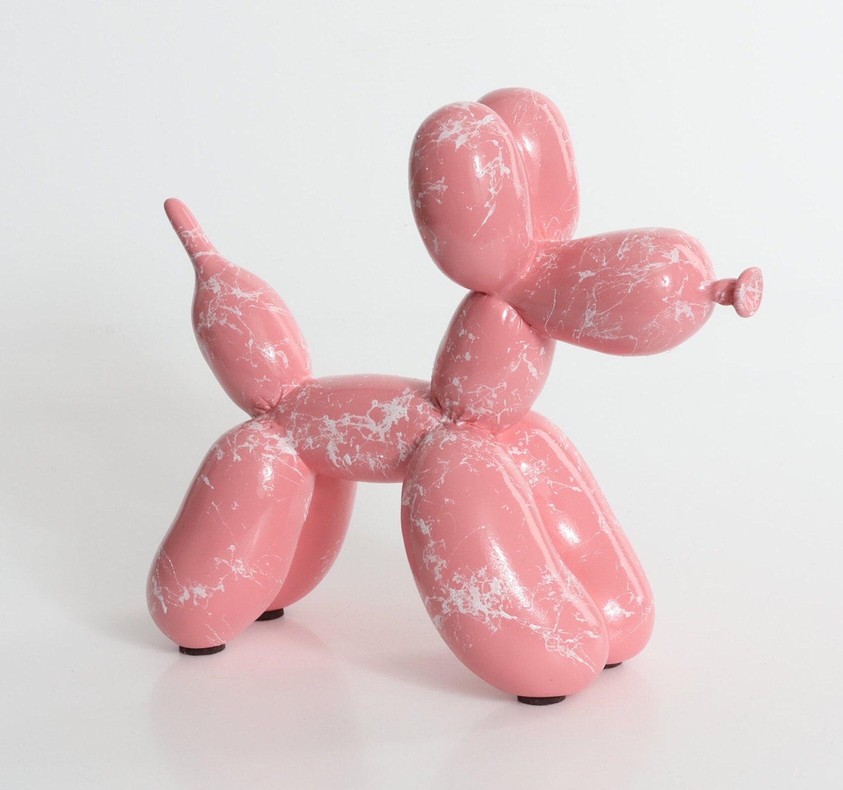 Pig Pink Marble Balloon Dog Statue Sculpture | Pop Art Home Decor ...