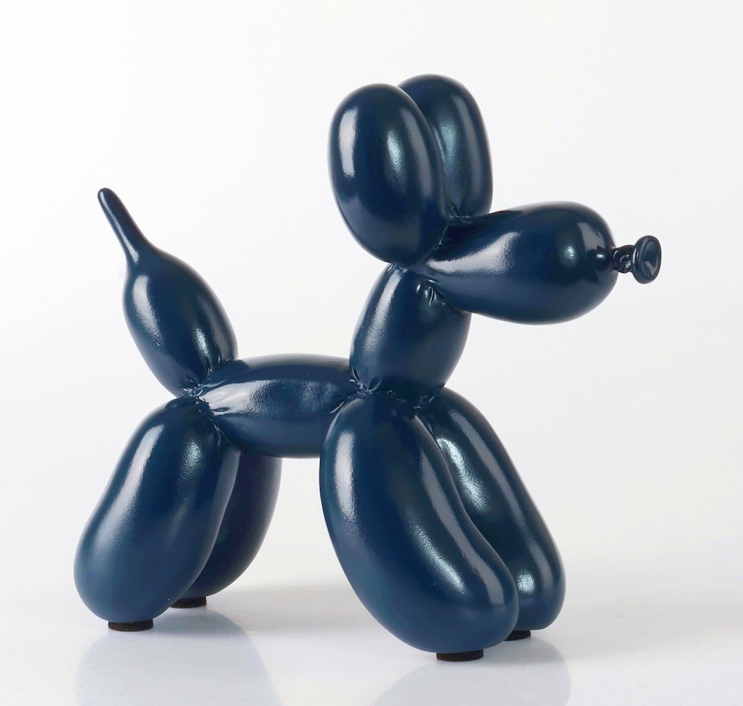 Navy Blue Balloon Dog Statue Sculpture | Pop Art Home Decor Ornament ...
