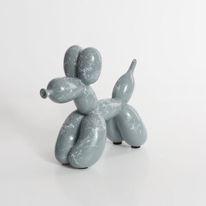 Grey Marble Balloon Dog Statue Sculpture Pop Art Home Decor Ornament ...