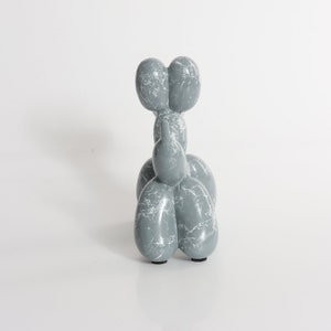 Grey Marble Balloon Dog Statue Sculpture Pop Art Home Decor Ornament ...