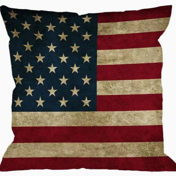 American Flag Throw Pillow - Etsy