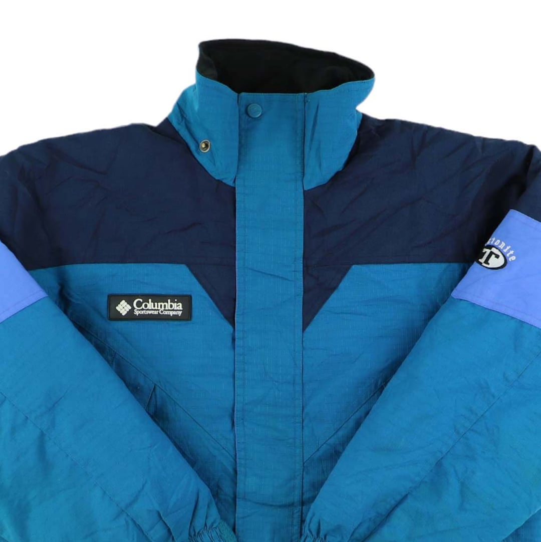 Columbia Jacket Columbia Coat Vintage 90s Track Jacket Blue Size Medium ...
