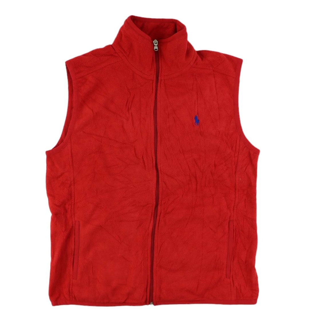 Ralph Lauren Gilet Ralph Lauren Vest Vintage Sleeveless Red - Etsy
