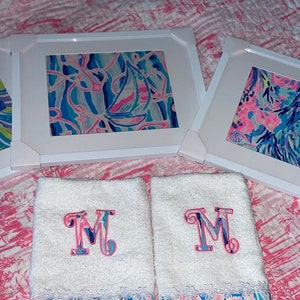 Preppy 1 Set Hand Towels Custom - Etsy