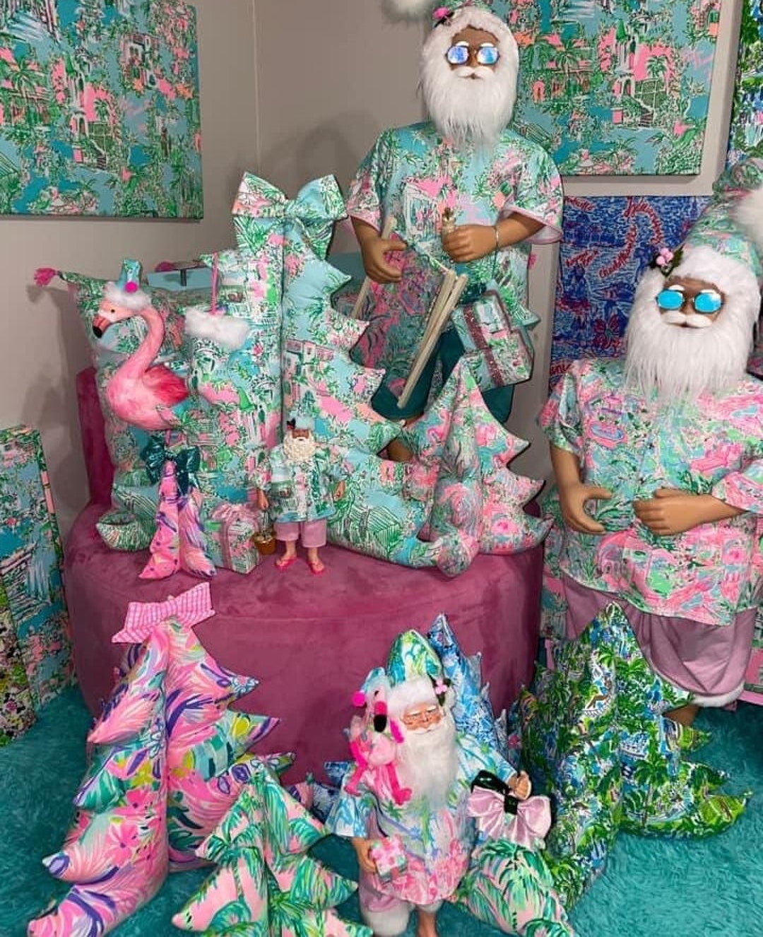 12inch Preppy Palm Beach Style Stuffed / Christmas Tree - Etsy