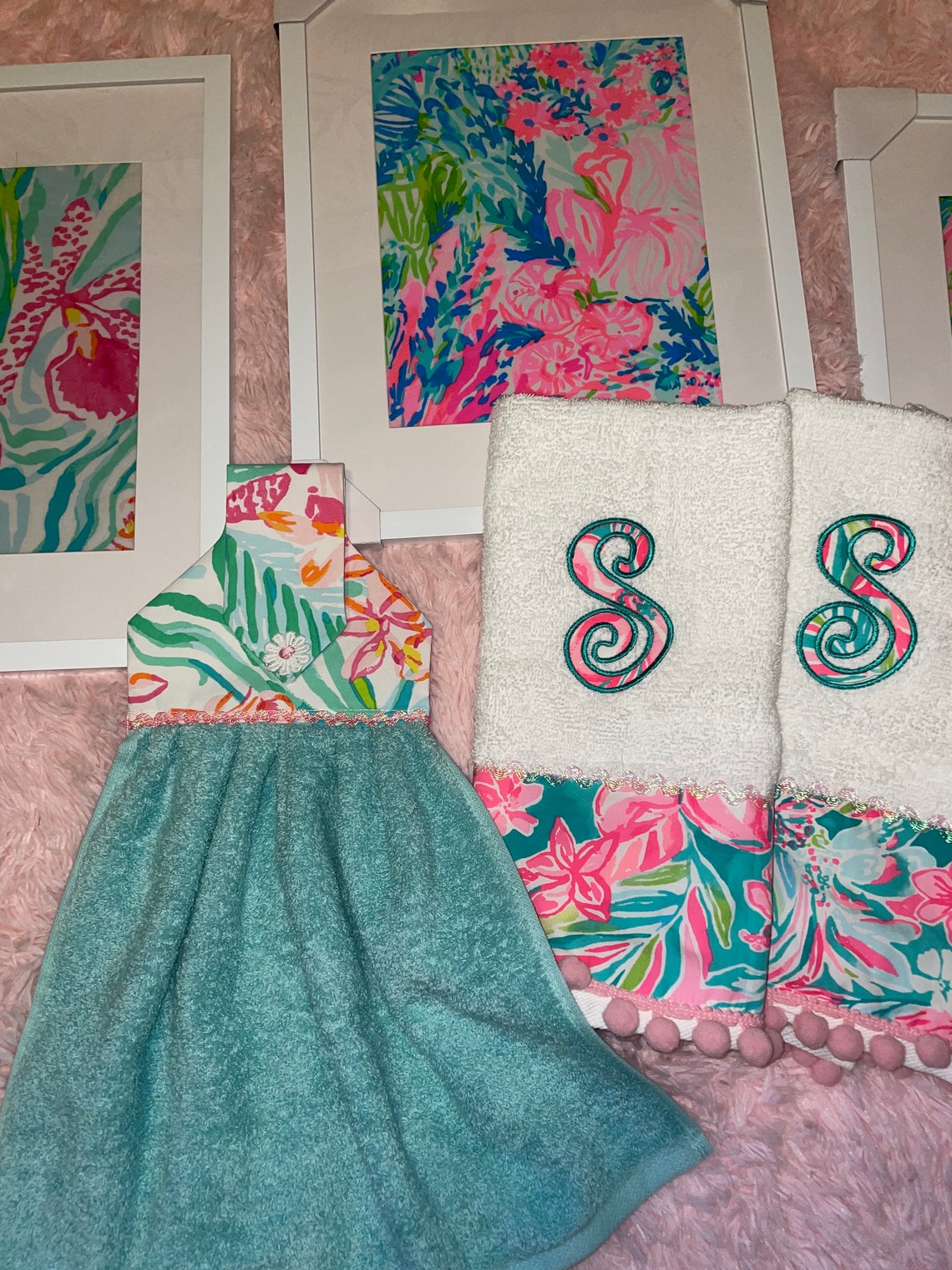 Preppy 1 Set Hand Towels Custom - Etsy