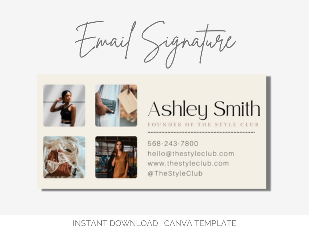 Canva Email Signature Template Editable Email Signature - Etsy