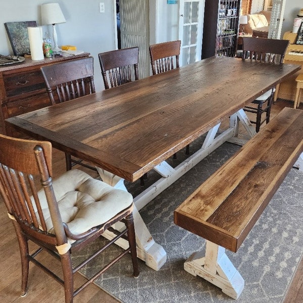 Rustic Farm Table - Etsy