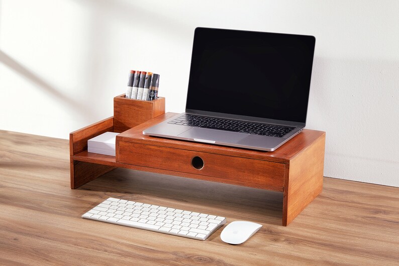 Handmade Monitor Stand Laptop Stand Desk Storage Shelf Desk - Etsy