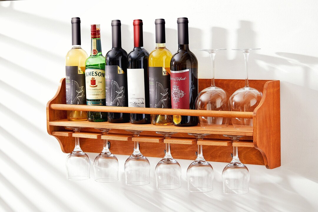 Handmade Wine Rack Wooden Multipurpose Kitchen Rack Wall - Etsy