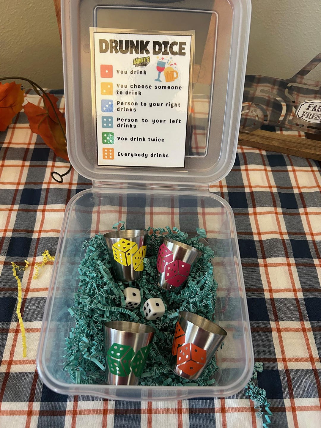 Drunk Dice Game - Drinking Game - Party Games - Shot Glasses - Etsy