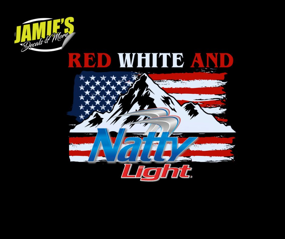 Red White and Natty Light PNG Digital Download - Etsy