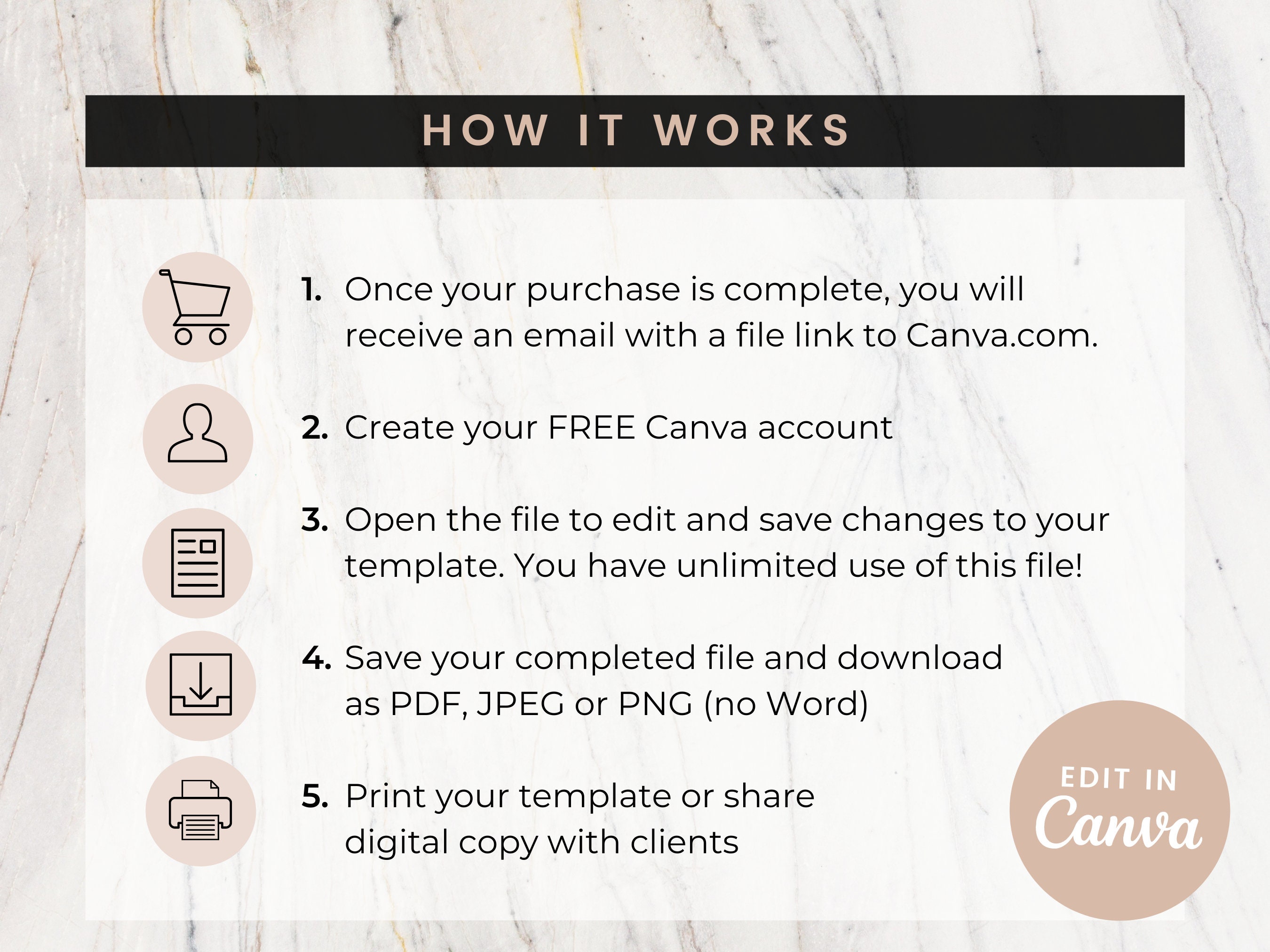 INVOICE Template Download Minimal Invoice Modern Order - Etsy Denmark