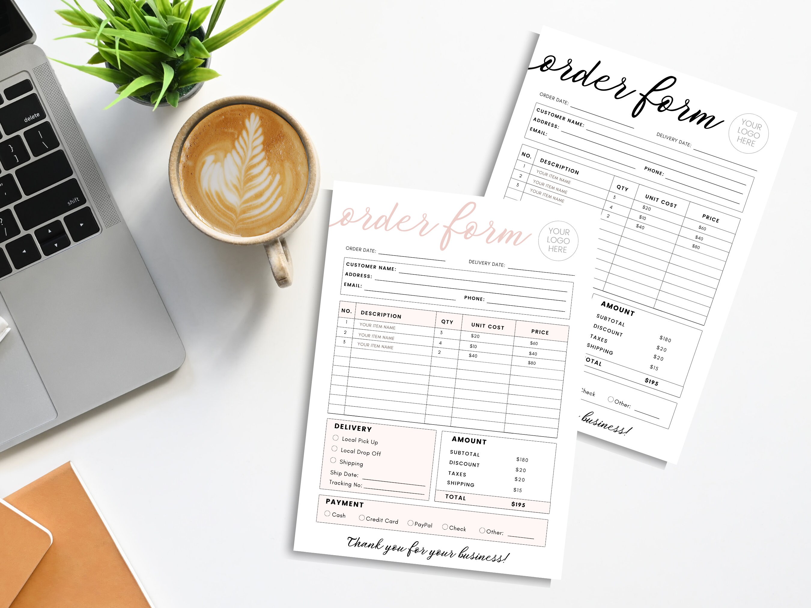 Pretty Custom Order Form Template Fillable Order Form - Etsy