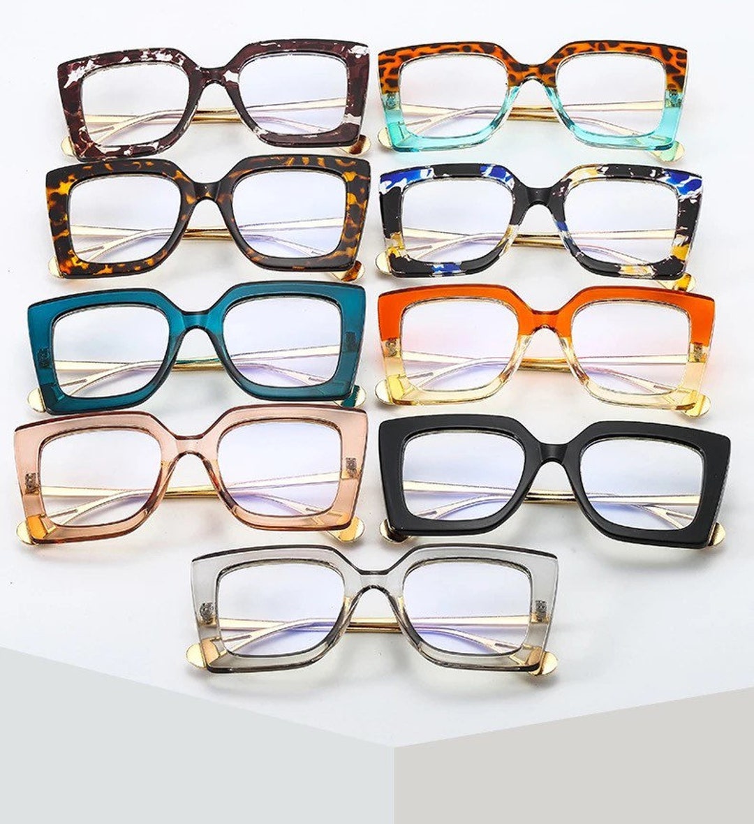 Square Blue Light Glasses - Etsy