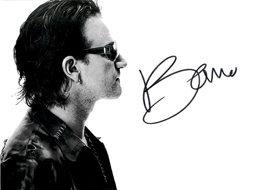 Bono Autograph + COA (U2) - Etsy
