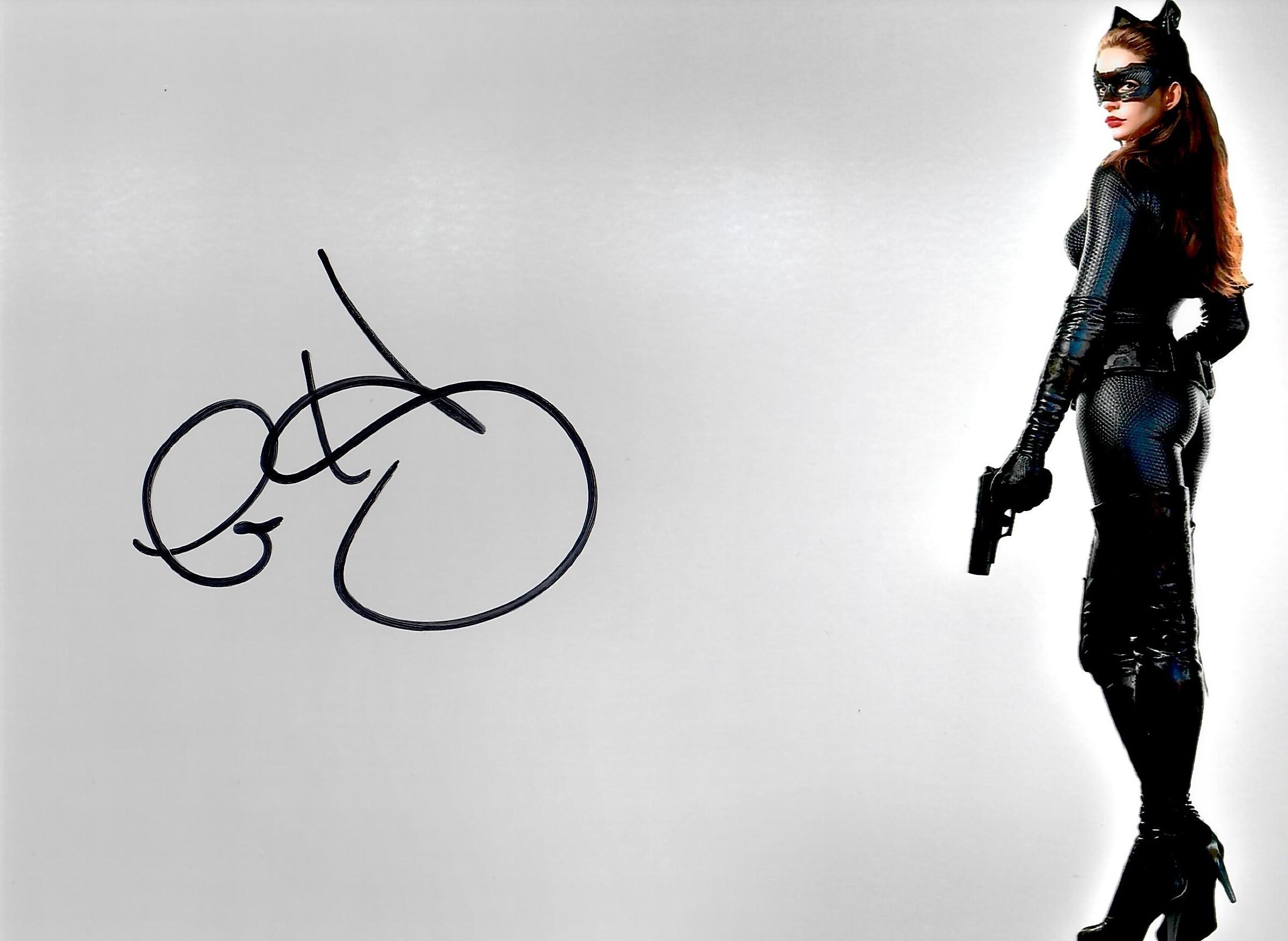 Anne Hathaway Autograph COA the Dark Knight Rises - Etsy