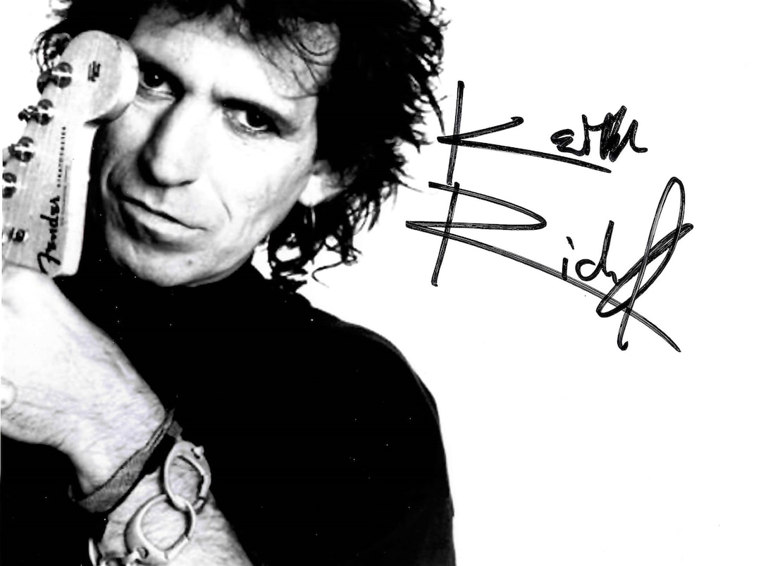 Keith Richards Autograph COA the Rolling Stones - Etsy