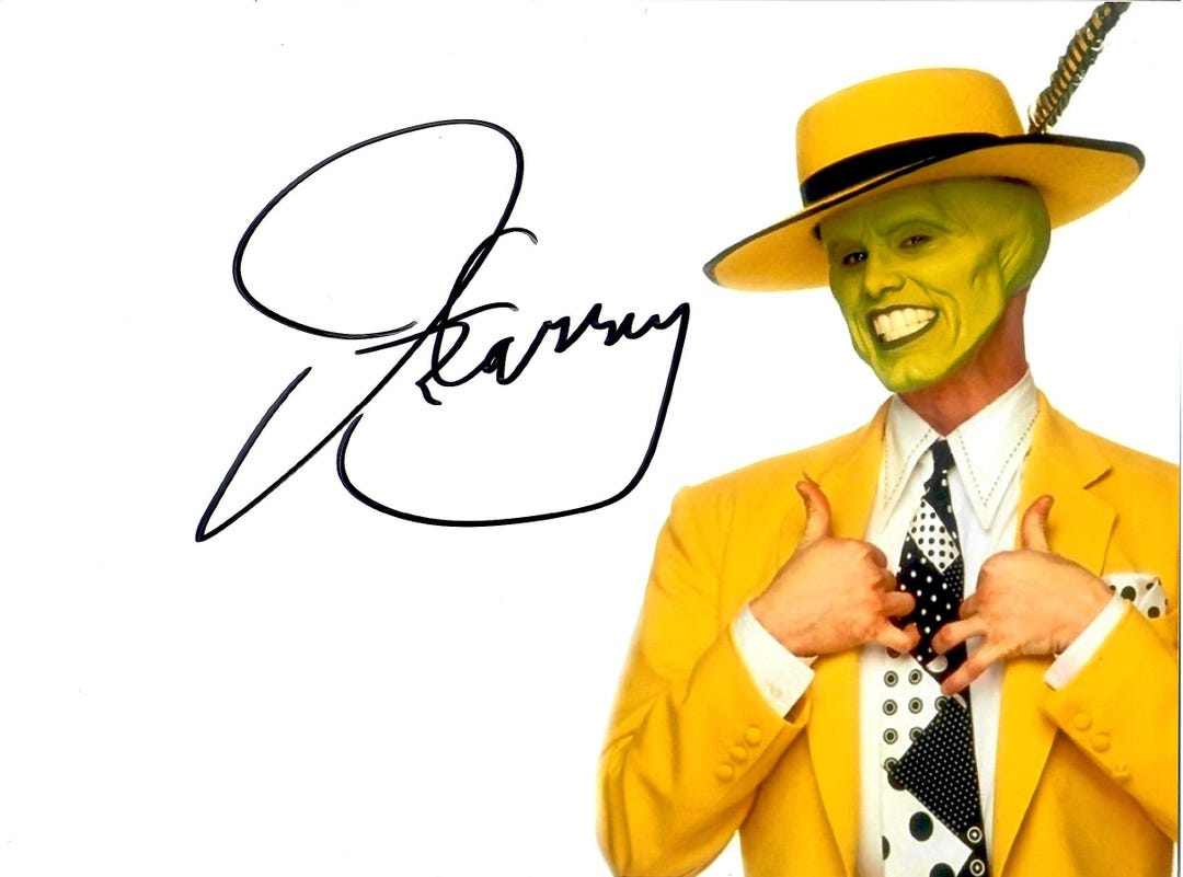 Jim Carrey Autograph + COA (the Mask) - Etsy