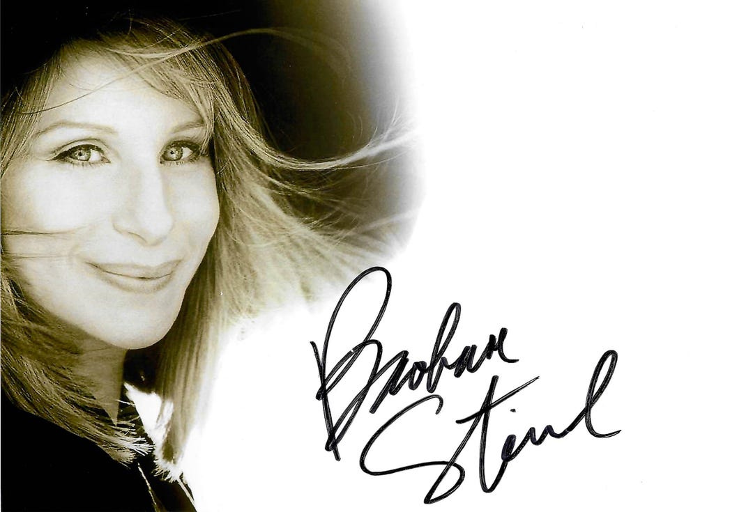 Barbra Streisand Autograph signed COA - Etsy