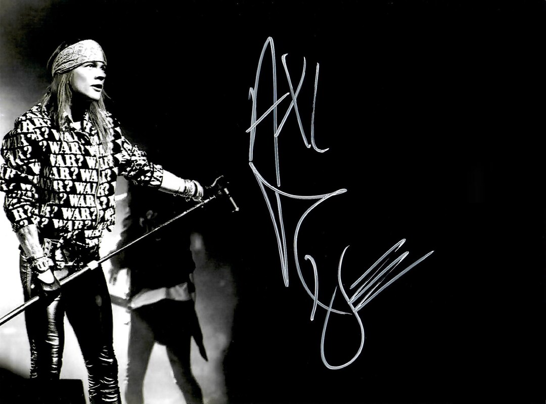 Axl Rose Autograph COA guns N' Roses - Etsy