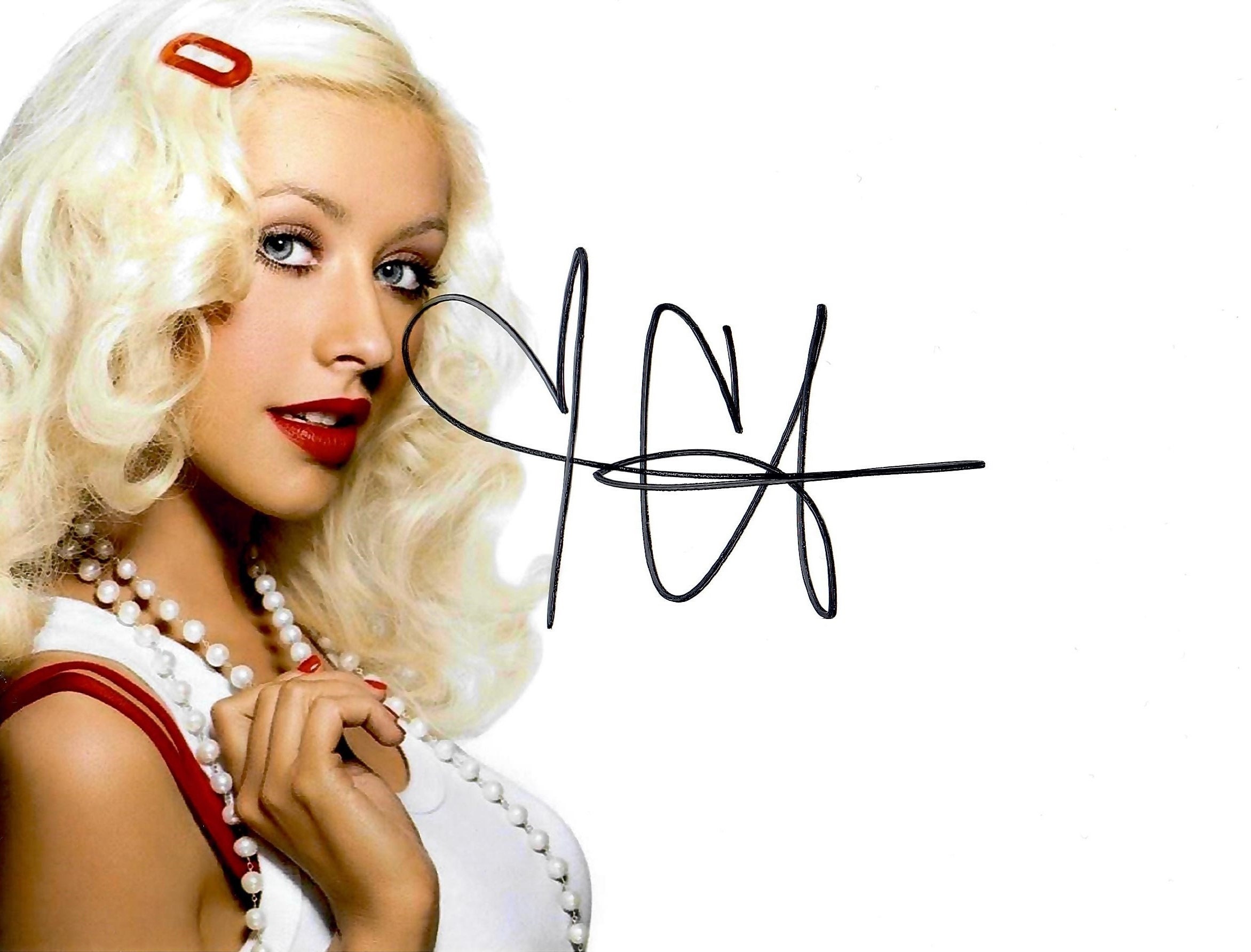 Christina Aguilera Autograph COA - Etsy