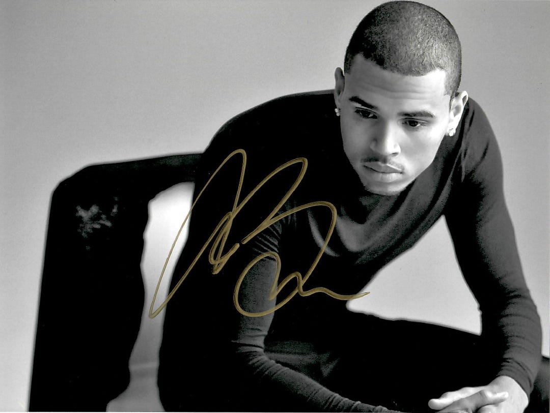 Chris Brown Autograph + COA - Etsy
